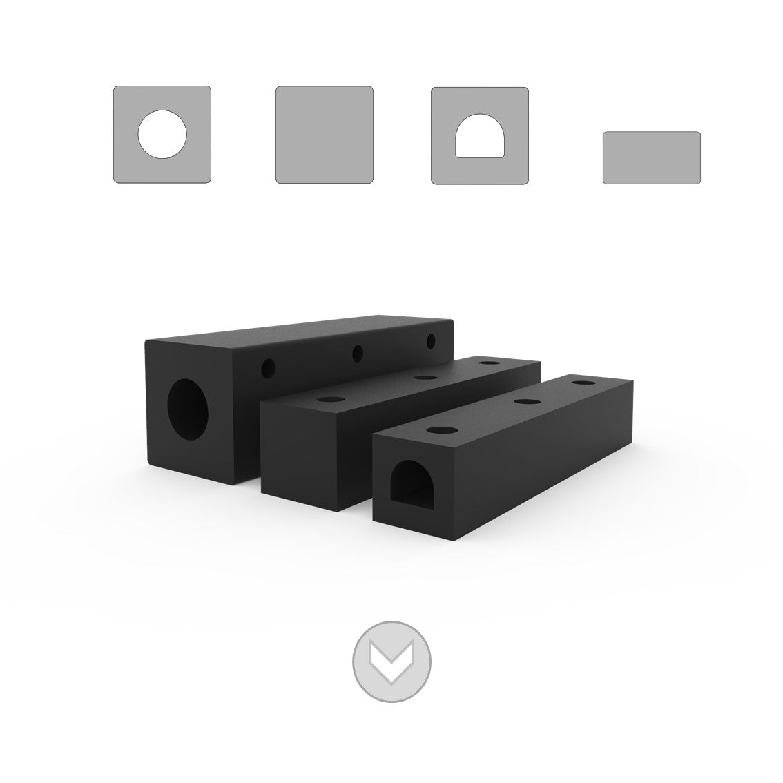 Rubber square shaped bumper blocks – RuplaTec